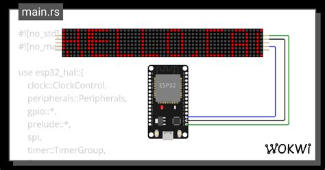 Max7219 Nostd Esp32 Copy Wokwi ESP32 STM32 Arduino Simulator