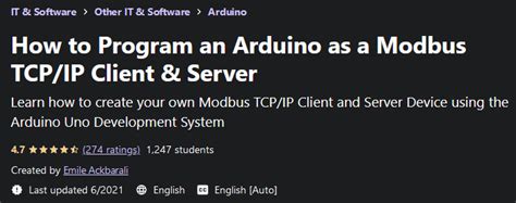 如何将 Arduino 编程为 Modbus TCP/IP 客户端和服务器 ( How to Program an Arduino as a ...