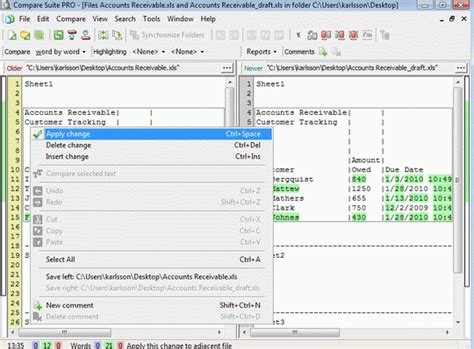 Compare Excel Workbook Compare Suite