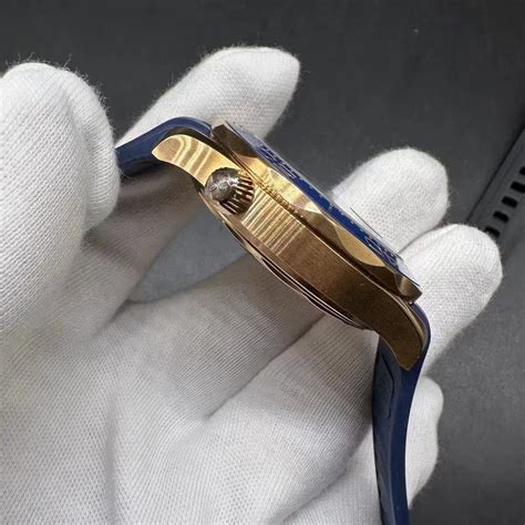 vsf omega smp rose gold blue dial qc misalignment concern r reptimeqc