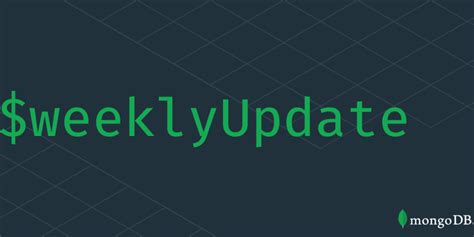 MongoDB WeeklyUpdate How Is It Already November DEV Community