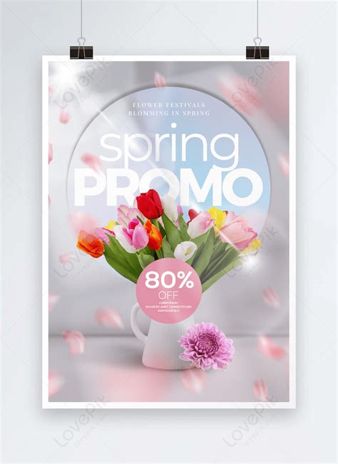 Simple Romantic Vase Hello Spring Hunger Daily Sex Poster Template