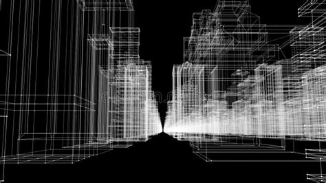 seamless loop abstract hologram 3d smart city 4k digital buildings