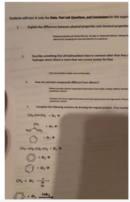 Solved Babes Will Turn In Only The Data Post Lab Chegg Com