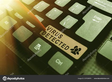 Handwriting Text Virus Detected Internet Concept A Computer Program Used To Prevent And Remove