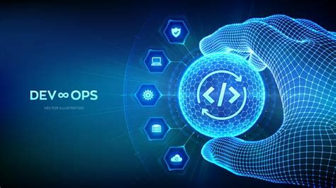 Premium Vector Devops Agile Development Optimization Concept In The Shape Of Sphere With