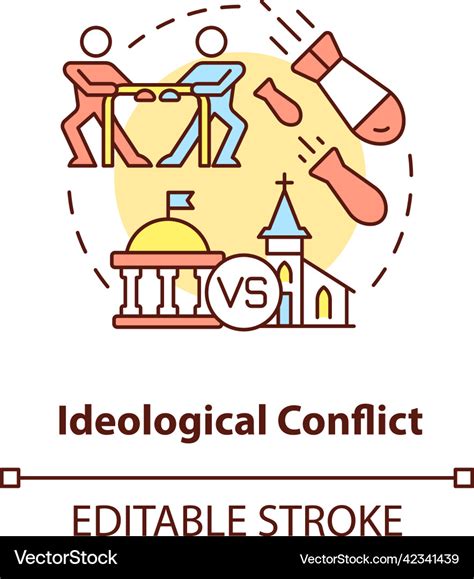 Ideological Conflict Concept Icon Royalty Free Vector Image