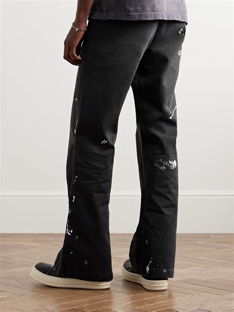 Gallery Dept Slim Fit Flared Paint Splattered Jeans For Men Paint