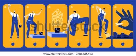 Set Ui Ux Design Mobile Mans Stock Vector Royalty Free 2281836613 Shutterstock