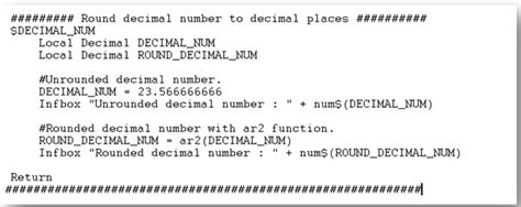 How To Roundup Decimal Number To Two Decimal Places Sage X Tips Tricks And Components