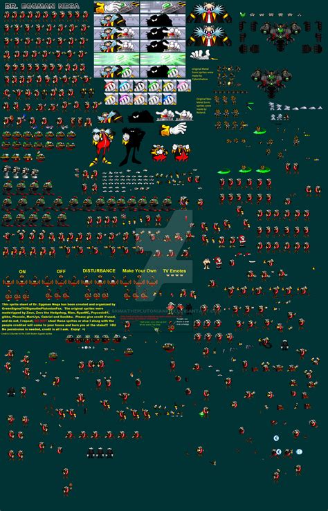 Dr Eggman Nega Sprite Sheet Unorganized By Sigmatheplutonianfox On