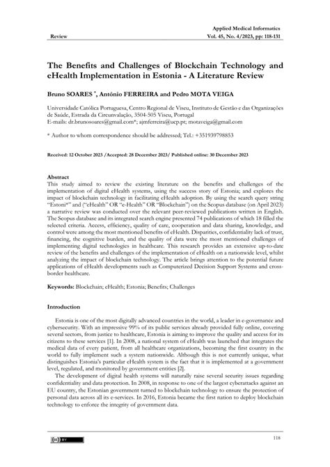 Pdf The Benefits And Challenges Of Blockchain Technology And Ehealth Implementation In Estonia