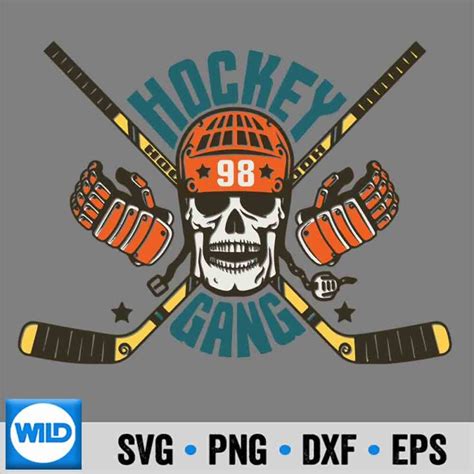 Skeleton Svg Hockey Gang Skeleton Keeper Team Training Svg Wildsvg