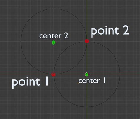 How To Get The Center Of The Circle Between Two Points Of The Circle Modeling Blender