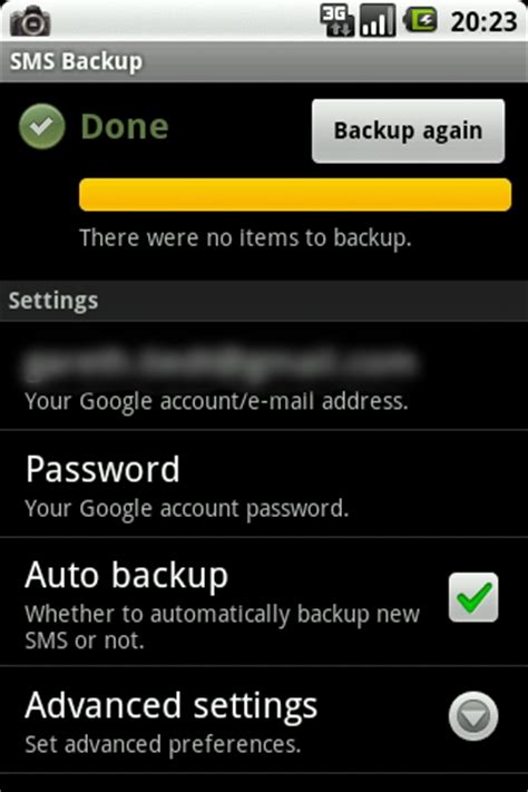 SMS Backup An App For SMS Backup To Gmail On Android REALITYPOD