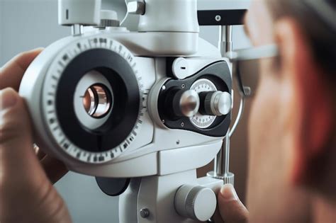 Premium Ai Image Close Up Of Professional Eye Testing Equipment