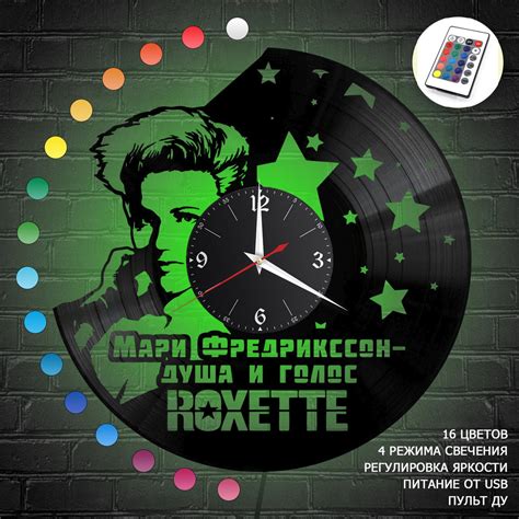 Часы с подсветкой Мари Фредрикссон (Roxette) из винила, #1 - купить по ...