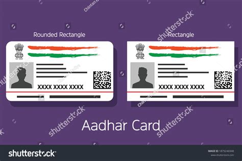 Aadhar Card Illustration Dummy Aadhar Card เวกเตอรสตอก ปลอดคาลขสทธ