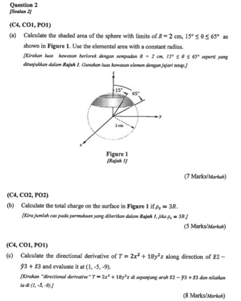 Solved Question 2 Soalan 21 C4 Côi Pol A Calculate The