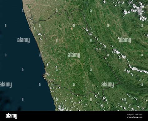 Kalutara District Of Sri Lanka Low Resolution Satellite Map Stock