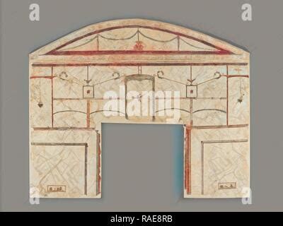 Frescoed Wall With Double White Field And A Niche Boscoreale Italy