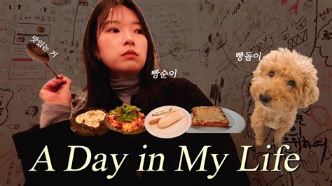 Vlog 빵순이 다이어터와 빵돌이 일상 밥 먹고 일하고 밥 먹고 일하는 잔잔한 일상 관종은 우울할 때 블로그를 해 공구 준비 미리 메리크리스마스🐶🎄