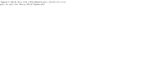 solved suppose f e r[1 6] let g [1 6] r be defined by