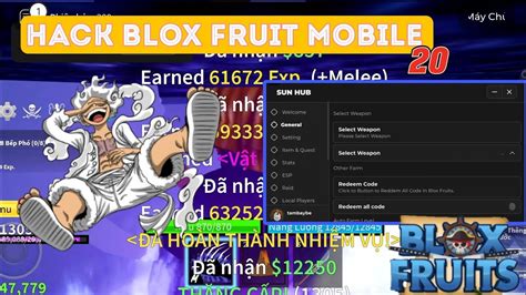 HACK BLOX FRUIT MOBILE AUTO FARM LEVEL AUTO FARM MASTERY PVP SUN HUB YouTube