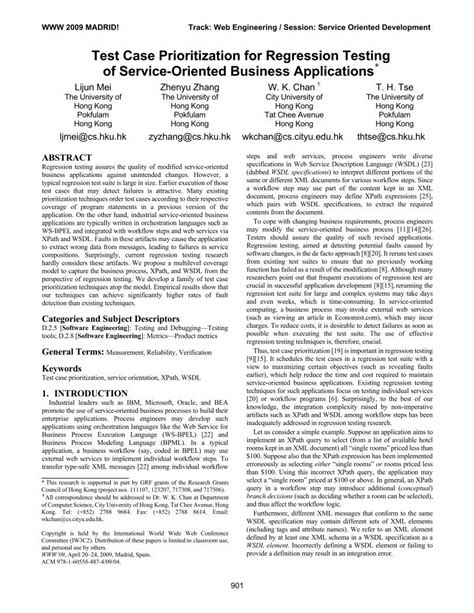 Pdf Test Case Prioritization For Regression Testing Of Service Lcs