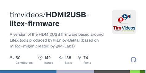 github timvideos hdmi2usb litex firmware a version of the hdmi2usb firmware based around