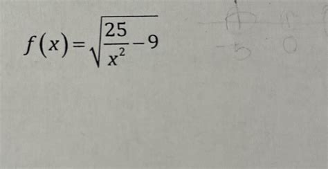 Solved Find the domain:f(x)=25x2-92 | Chegg.com