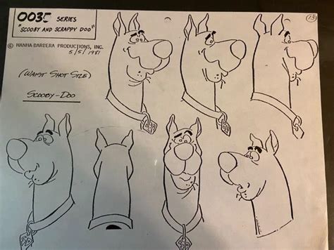 Scooby Doo Model Sheet Print Scooby Doo Hanna Barbera