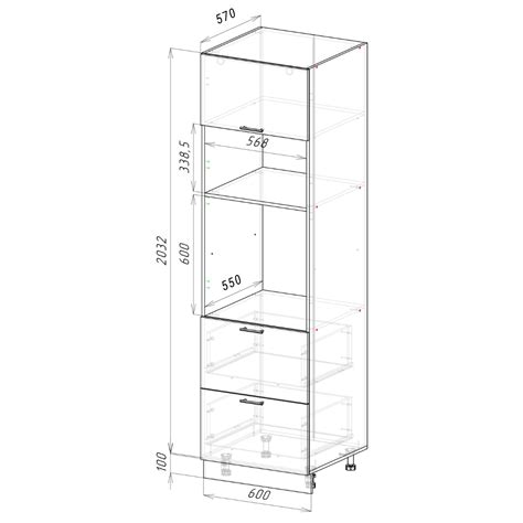Купить Шкаф пенал ПДМ600 1Г2Я Кёлн в Ростове на Дону отличные цены на пеналы кухонные