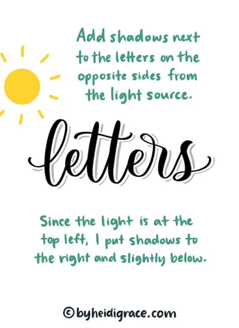 How To Easily Add Shadows To Lettering Ways By Heidi Grace