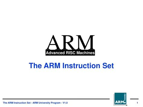 PPT The ARM Instruction Set PowerPoint Presentation Free Download ID