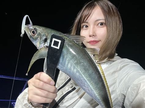 みなせ ちわ ⁡ ⁡ この前バチコン行ってきたよ〜🐟 ⁡ 開始早々ギガアジゲット ワームもローテーションして使ったけど 1番安定して食いが