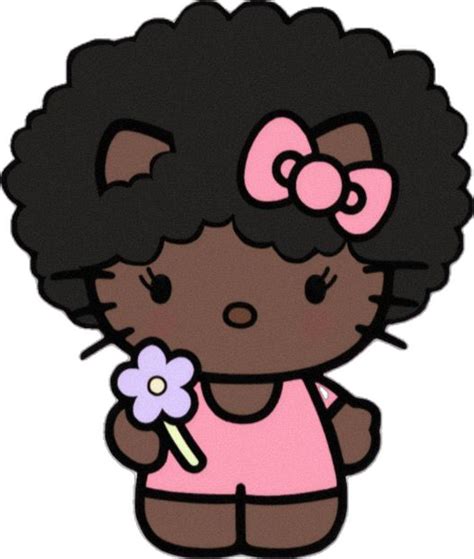 Afrokitty Hello Kitty Rosie The Riveter Brown Hello Kitty Stickers