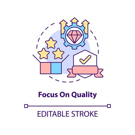 Focus On Quality Concept Icon Perfect Output Lean Manufacturing