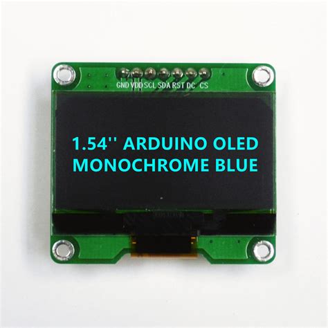 1 54 Inch Arduino Oled Display Monochrome Blue 128 X 64 Orient Display