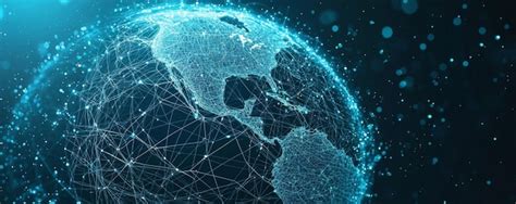 Digital Wireframe Globe Representation Showcasing Global Connectivity
