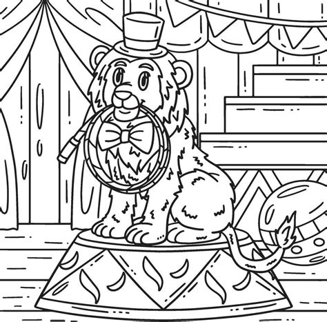 Circus Tiger Coloring Page