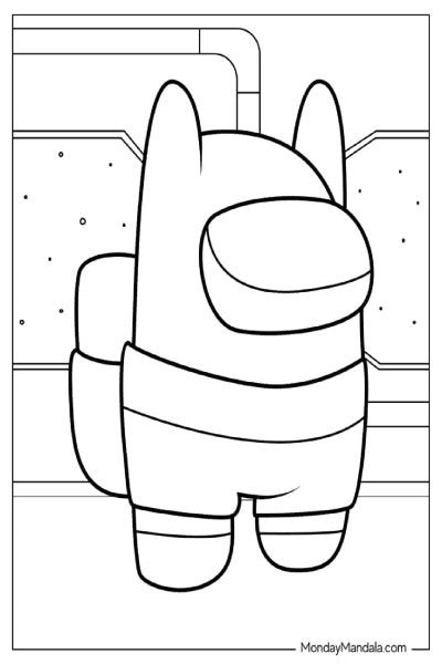 어몽어스 색칠공부 무료도안 65장 네이버 블로그