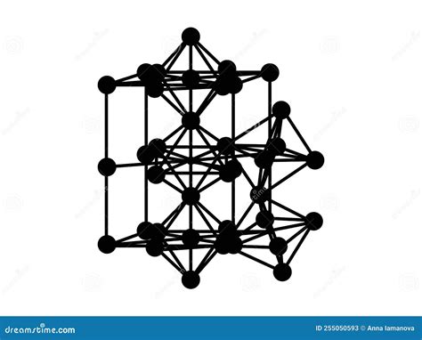 volumetric crystal lattice stock vector illustration of figure 255050593