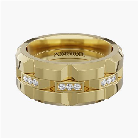 حلقه مردانه جواهری زمردی