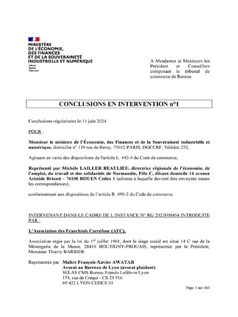 Carrefour Franchise Assignation Pdf