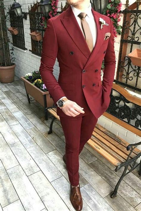 Wedding Maroon Suit Combinations 60 Photos