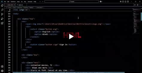 Webdevelopment Html Css Netflixclone Frontend Coding Project Utsav Kakdiya