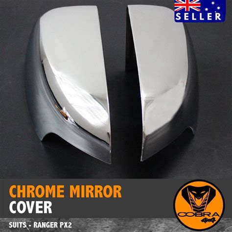 Chrome Silver Mirror Covers Fits Ford Ranger 2015 2016 2017 2018 2019