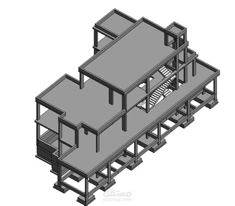 تصميم انشائى لفيلا سكنيةدورين وملحق طبقا لاشتراطات الكود السعودى مستقل