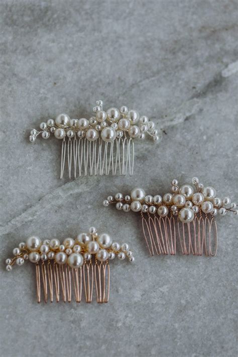 Braut Haarschmuck Set Mit Perlen Gold Schmuckstein Perlennickelfreies Metall Haarschmuck